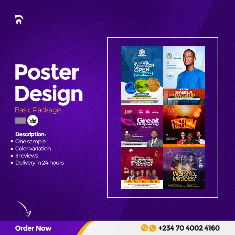 Buy Poster Design (Basic Package) by Domiphics Designs on Selar