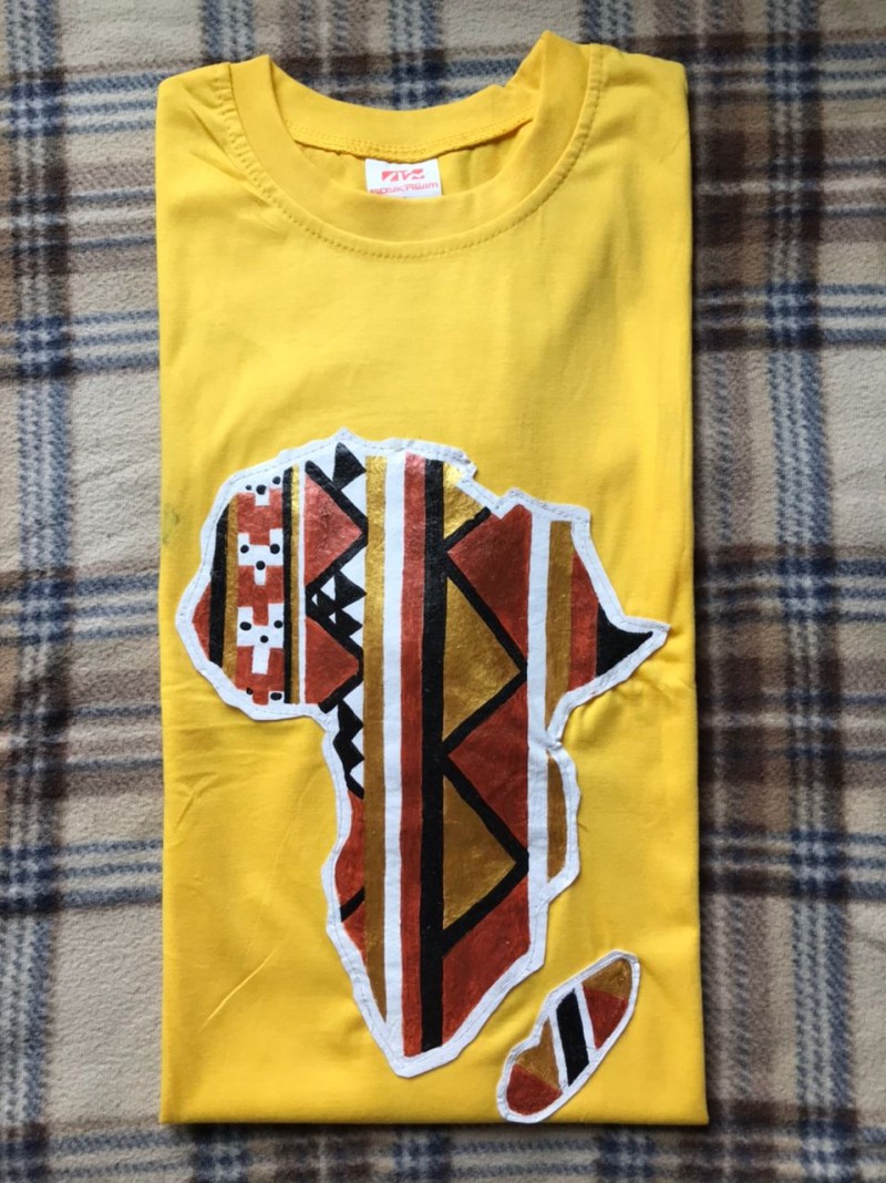 Buy Afro themed T Shirt by Afriq Me on Selar