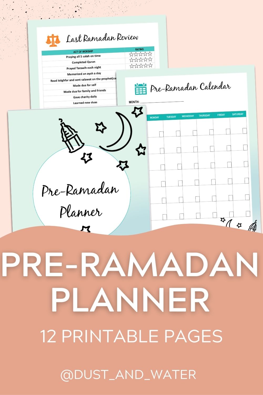 Buy Pre-Ramadan Planner by Dust and Water on Selar