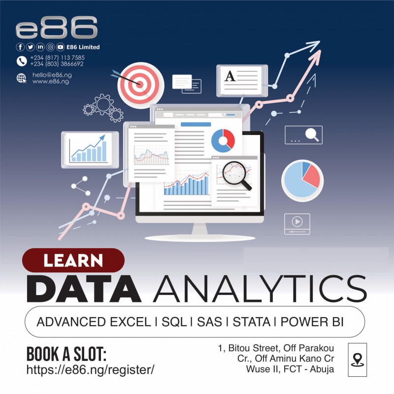 Buy DATA ANALYTICS COURSE by e86 LIMITED on Selar