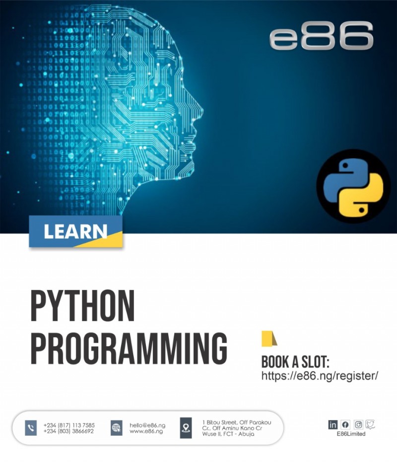Buy PYTHON PROGRAMMING by e86 LIMITED on Selar