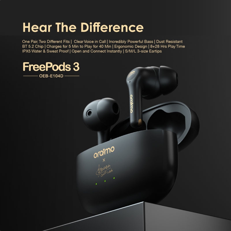Buy Oraimo FreePods-3 2Baba Edition BT5.2 Wireless Stereo Earbuds by ...