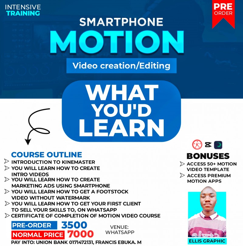 Buy MOTION TRAINING CLASS 01 copy by EBUKA MEDIA on Selar