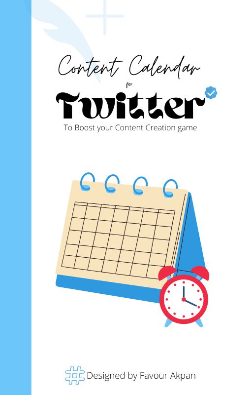 Buy X (Formerly Twitter) Content Calendar Template by Favour Akpan on Selar