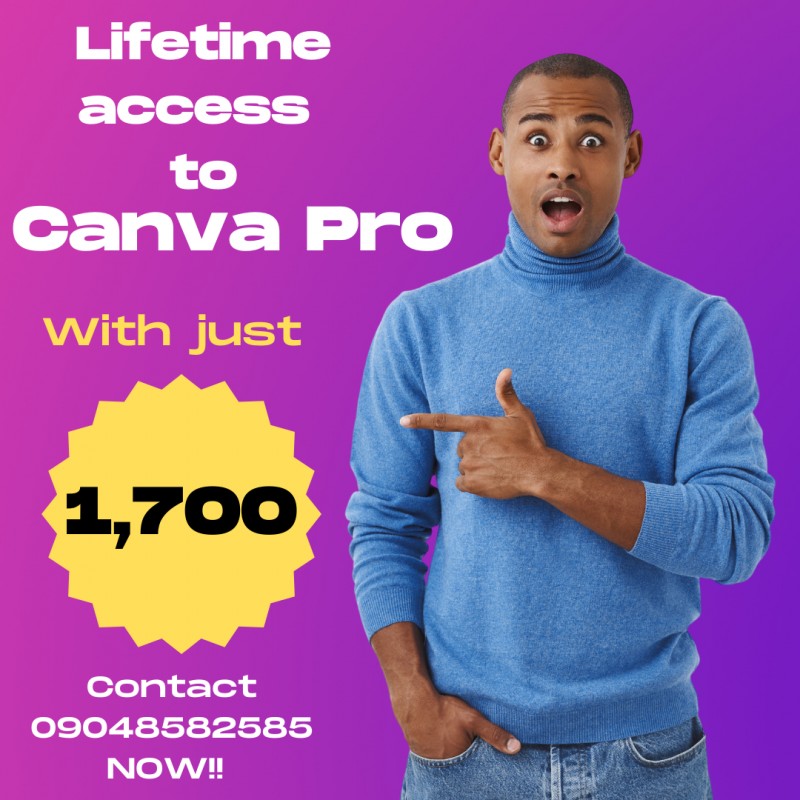 Buy CANVA PRO LIFETIME ACCESS by Afolake Iserhien on Selar