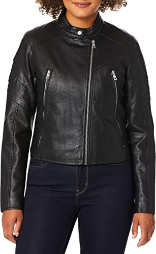 Buy Levi's Women's Faux Leather Fashion Racer Jacket by ARIEL BAXTER on ...