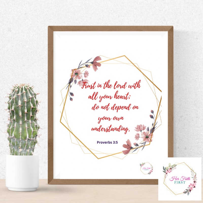 Buy Proverbs 3v5 • Printable Wall art • digital download • bible verse ...