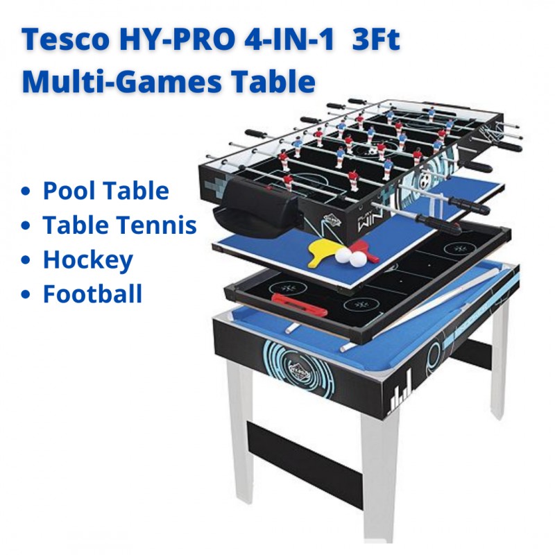 Buy Tesco HY-PRO 4-IN-1 Freestanding Multi-Games Table - 3Ft by ...