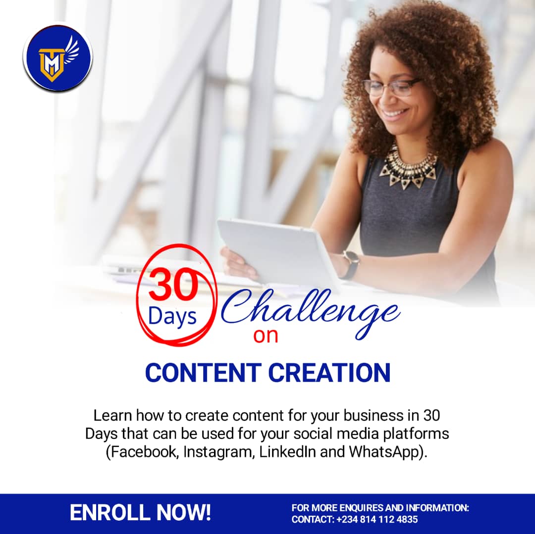 Buy 30 DAYS CONTENT CREATION CHALLENGE by Adenekan Ifeoluwa Moses on Selar
