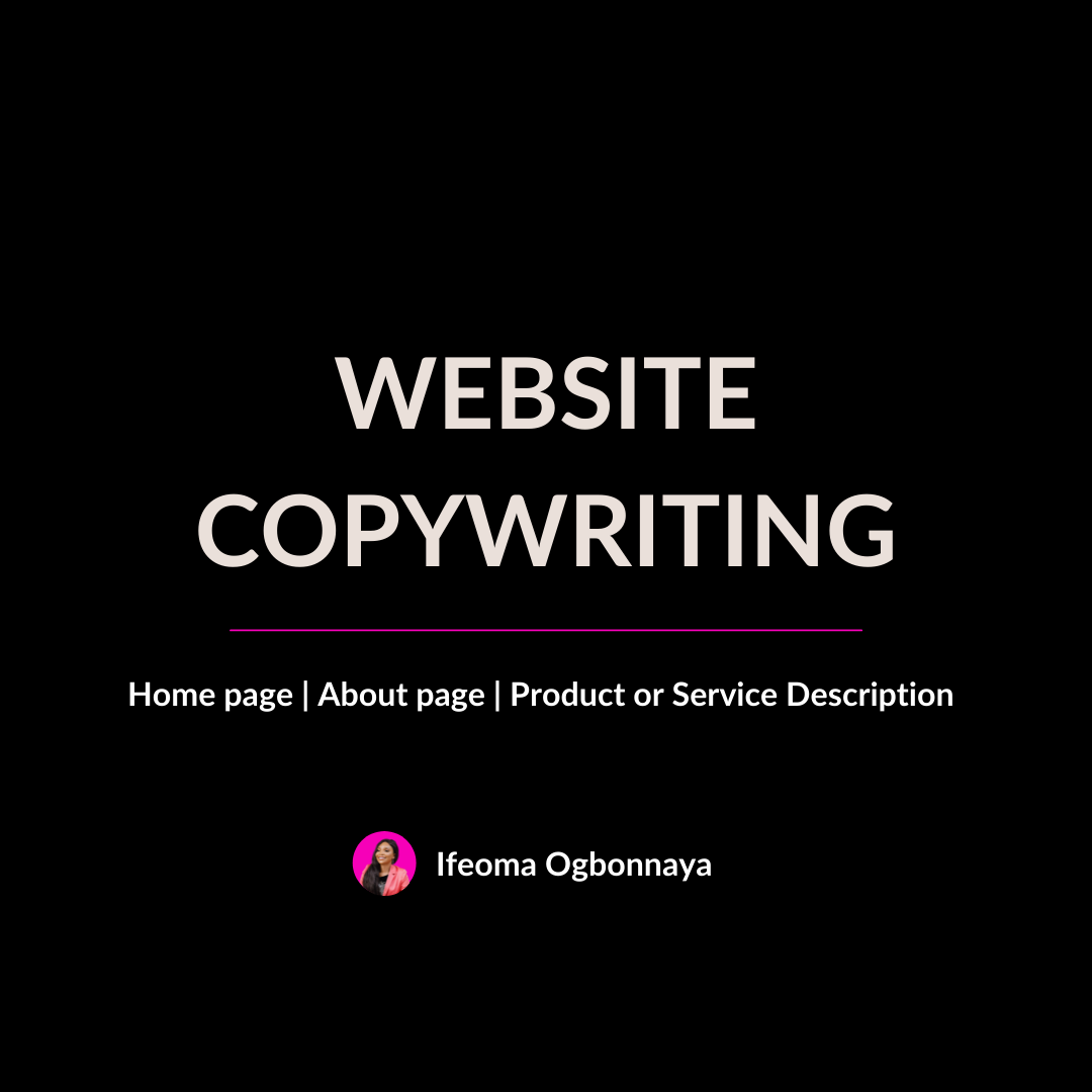 Buy Website Copywriting Service by Ifeoma Ogbonnaya on Selar
