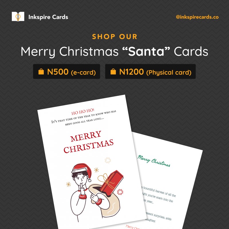 Buy Santa-Themed Christmas Cards by Inkspire Cards on Selar
