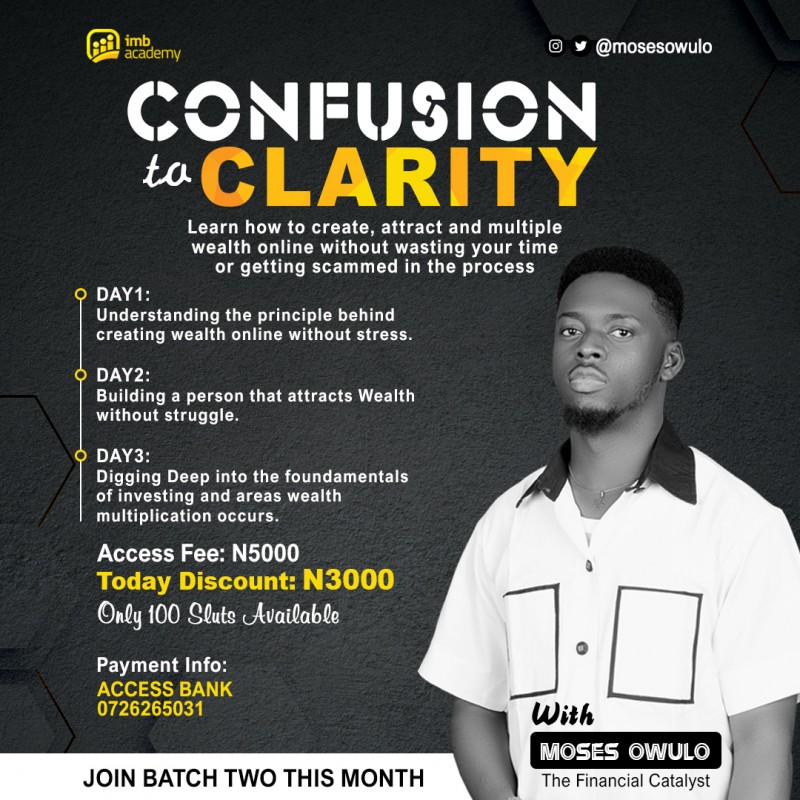Buy CONFUSION TO CLARITY by moses owulo on Selar