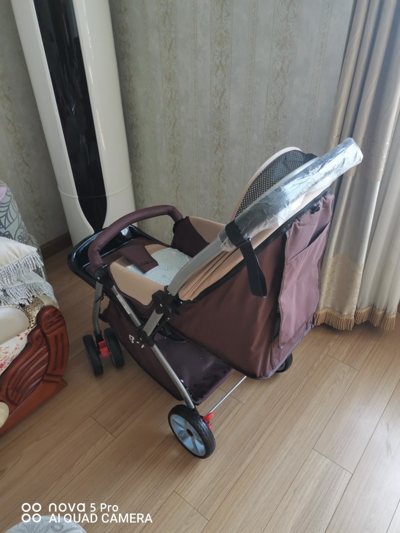 Buy The baby stroller can sit and lie down with portable folding high ...