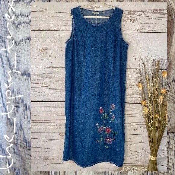 Buy Easily embroidered denim ankle-length pullover by KINGSLEY KANU on ...