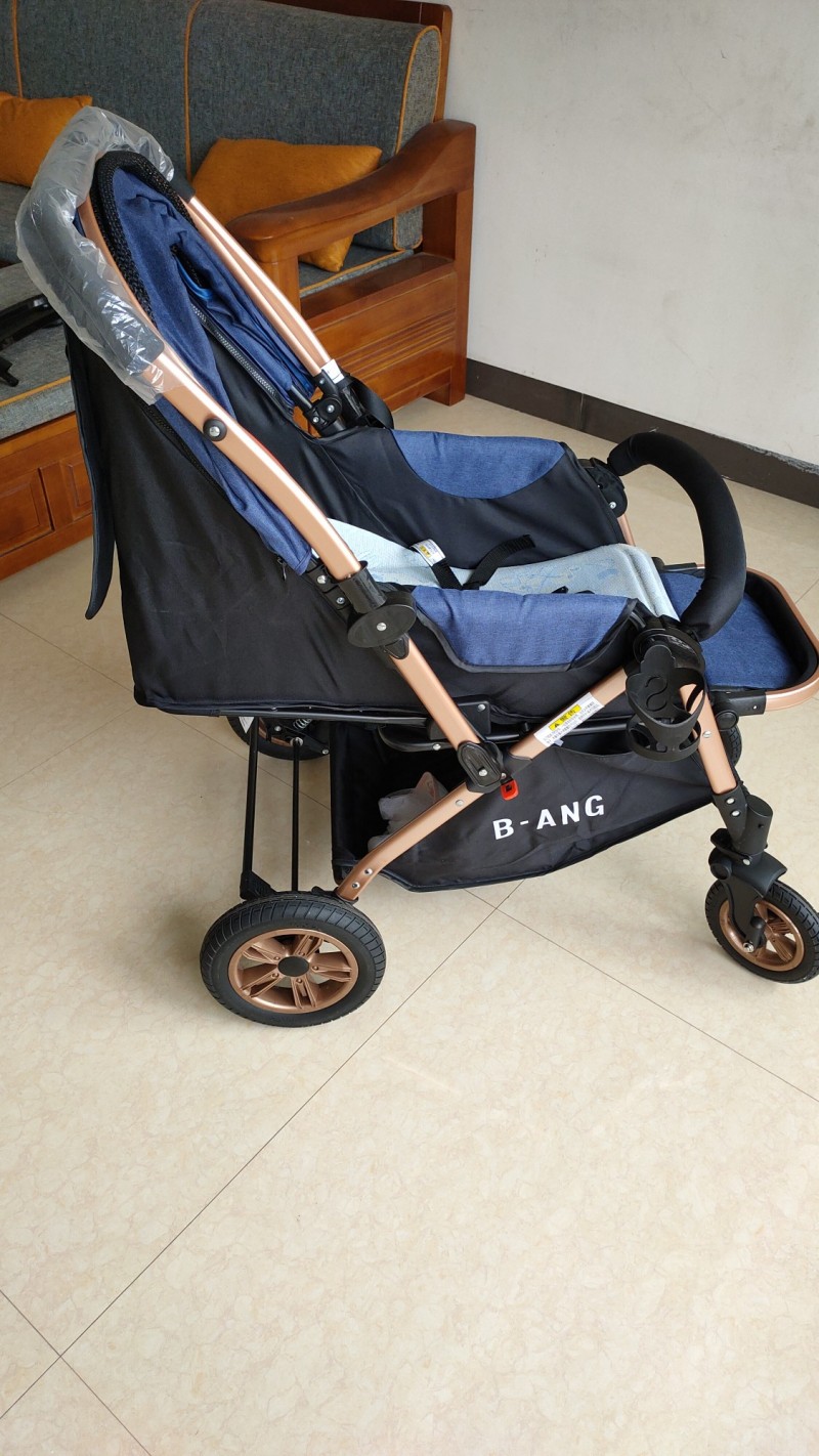 Buy The baby stroller can sit and lie down with portable folding high ...