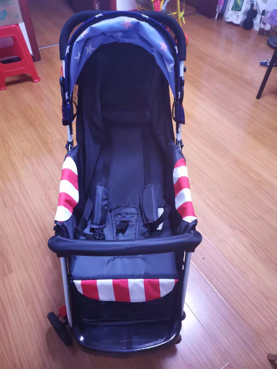 Buy The baby stroller can sit and lie down with portable folding high ...