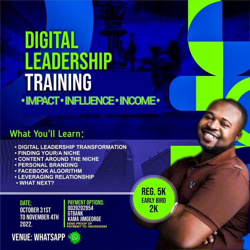 Buy DIGITAL LEADERSHIP TRAINING by Kama JimGeorge on Selar