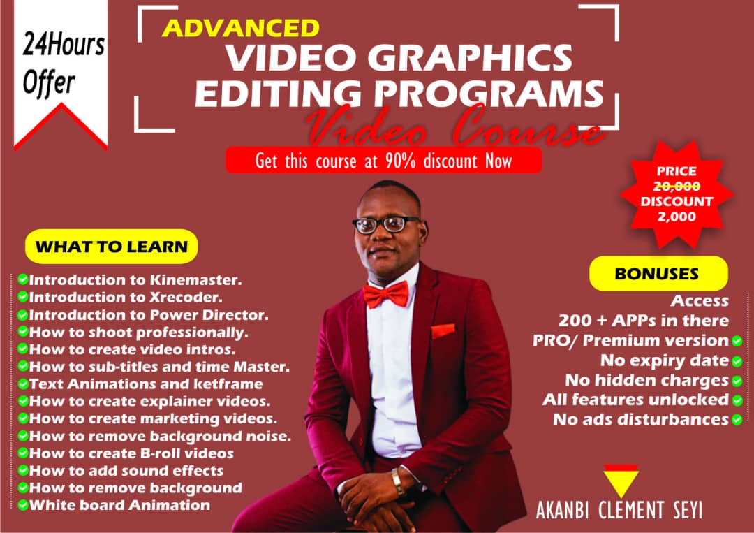 Buy ADVANCE VIDEO GRAPHICS AND EDITING COURSE (How to use your phone to ...
