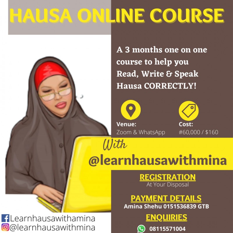 Buy One On One Hausa Online Course by Amina Shehu on Selar