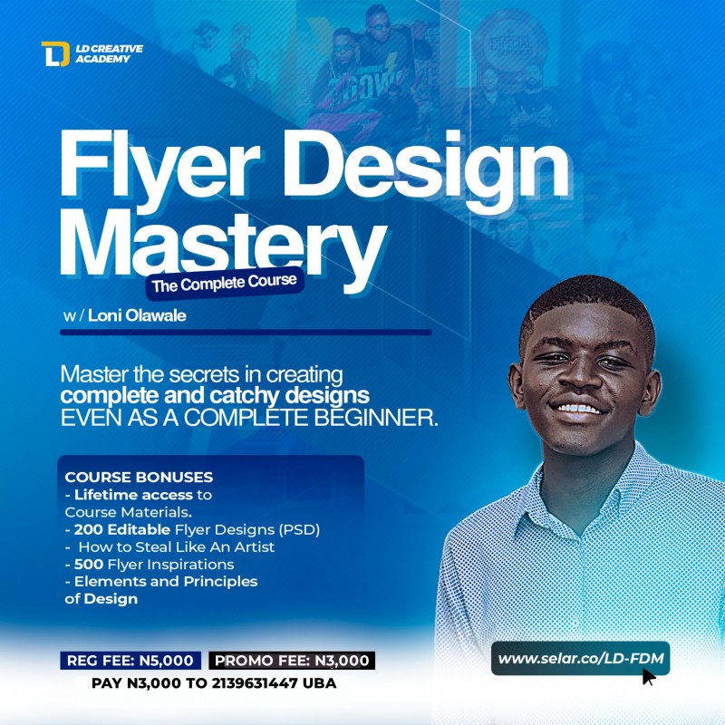 Buy Flyer Design Mastery by Loni Olawale on Selar