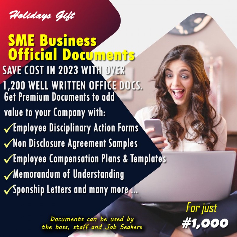 Buy SME BUSINESS OFFICIAL DOCUMENTS by Saheed Oladejo on Selar