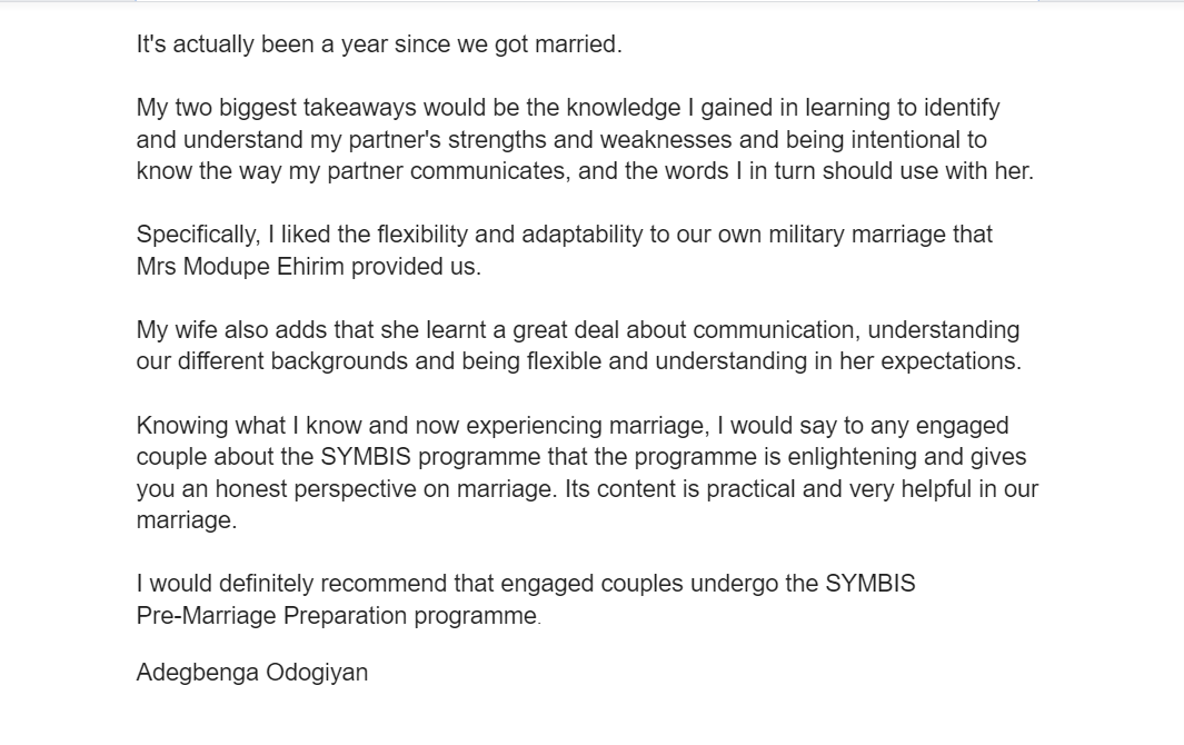 Buy SYMBIS Pre-Marriage Preparation Program by Modupe Ehirim on Selar