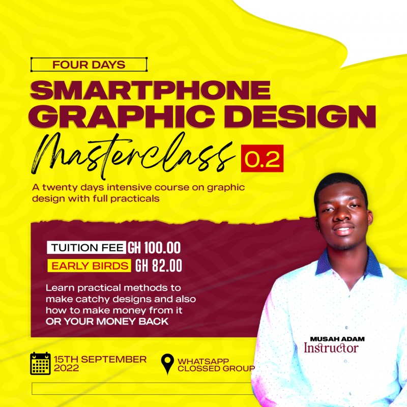 Buy SMARTPHONE GRAPHIC DESIGN MASTERCLASS by Musah Adam on Selar