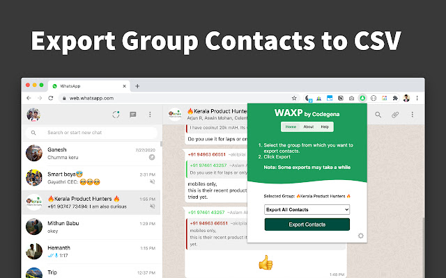 Buy Export WhatsApp Group Contacts Pro by TeCHcRiBs Store on Selar