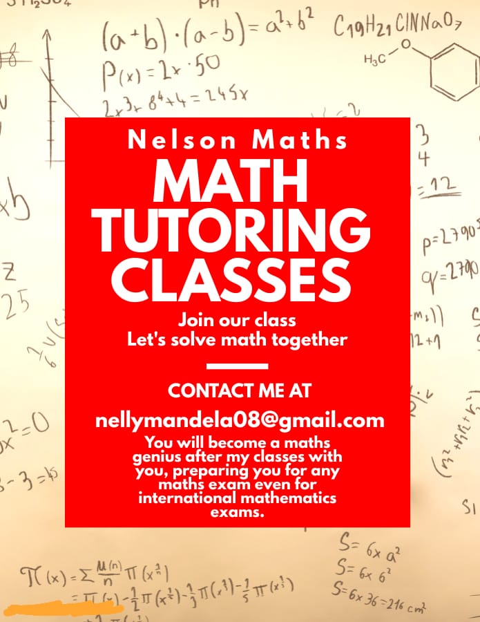 Buy MATHS TUTORING CLASSES by Nelson mandela on Selar