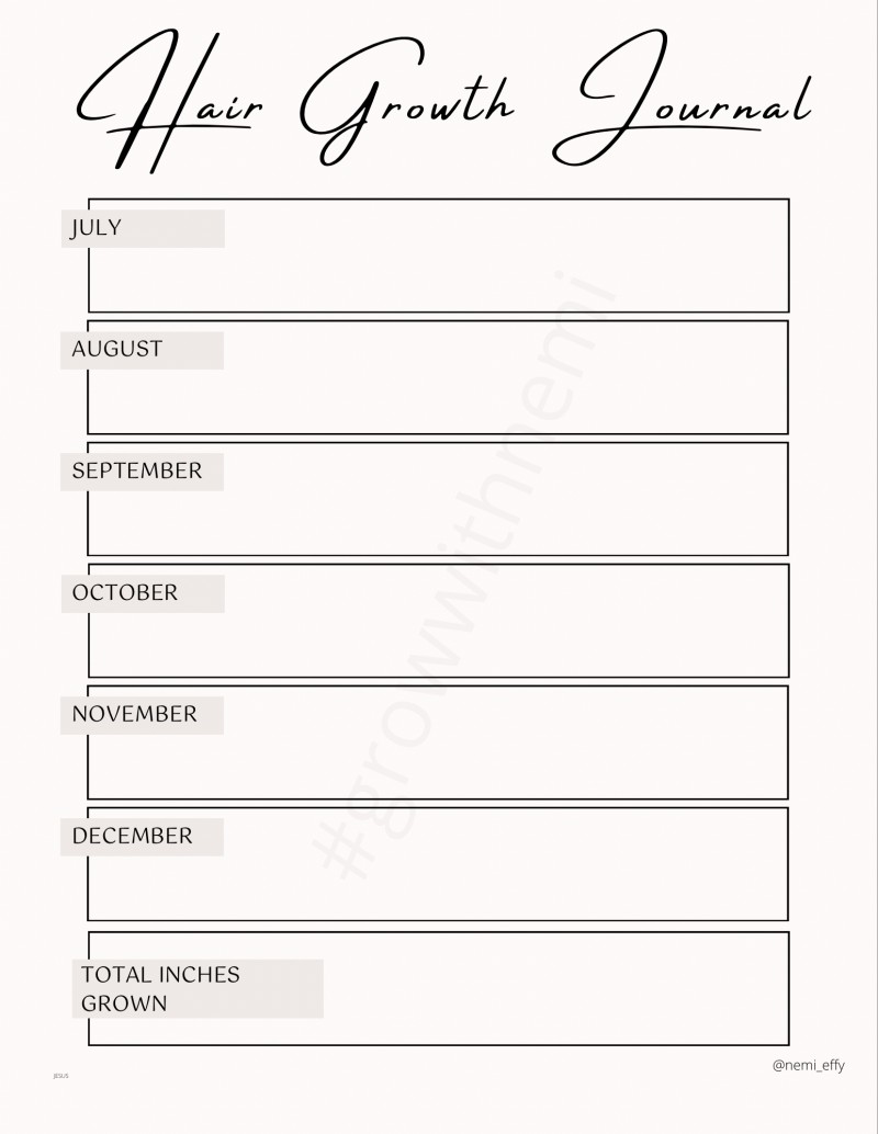 Get Hair Growth Journal by Inemesit Akpan on Selar