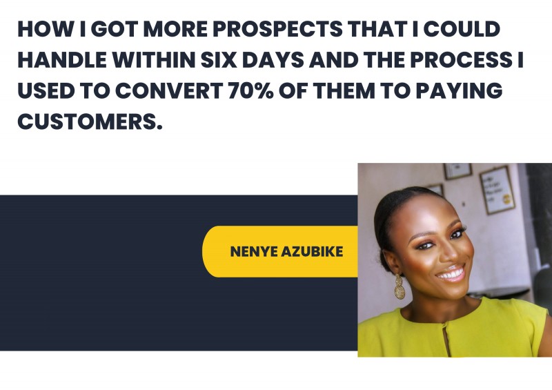 Buy How I got more prospects that I could handle within 6 days and the process I used to convert ...