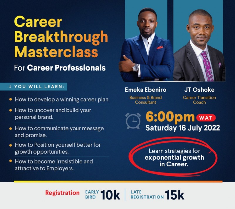 Buy Career Breakthrough Masterclass - Sponsor Discount by Emeka Ebeniro on Selar
