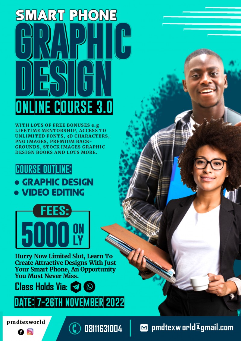 Buy Graphic design masterclass for Smart Phone by PMDTEX World on Selar