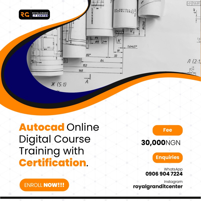 Buy AUTOCAD ONLINE DIGITAL COURSE by prince christopher on Selar