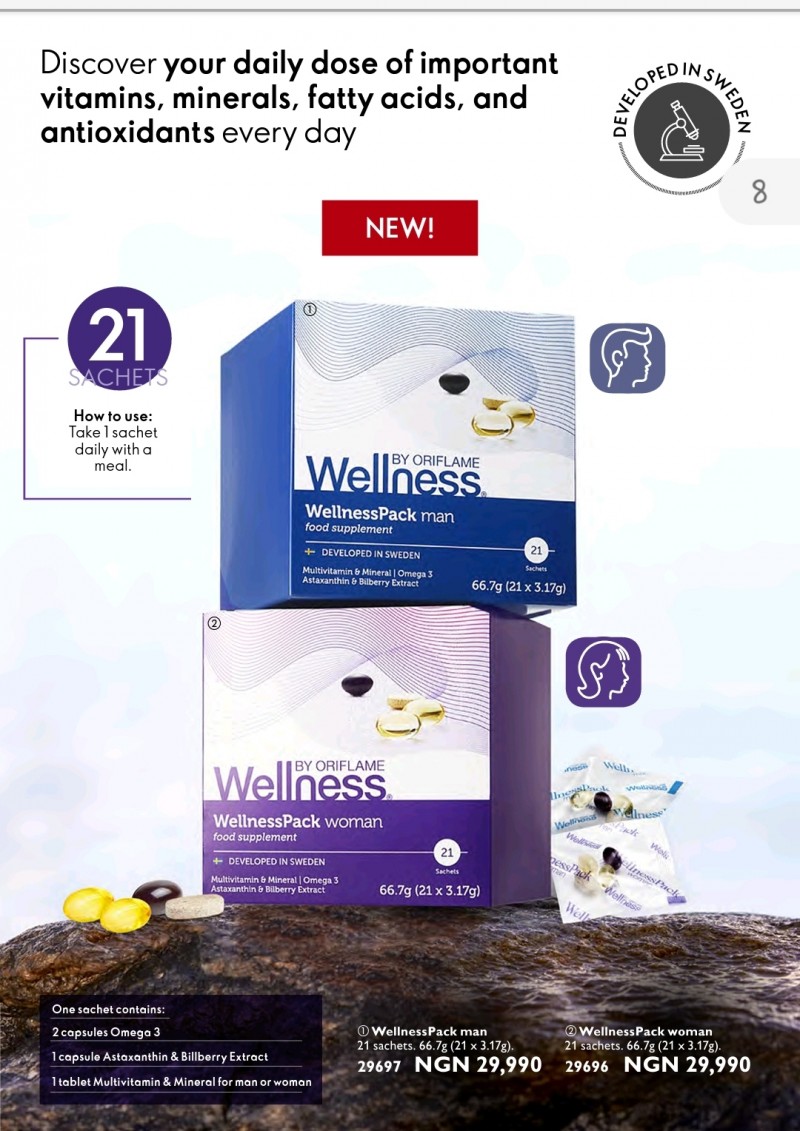 Buy Wellness pack (man) food supplement by Raregems Beauty on Selar