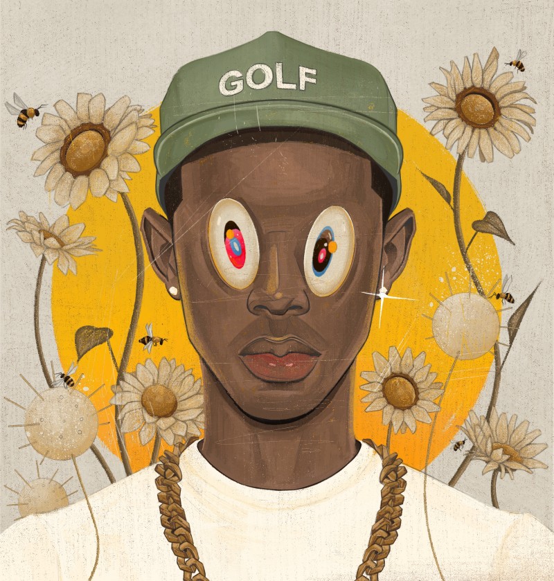 Buy Tyler with Bees Framed Canvas Print by Shalom on Selar