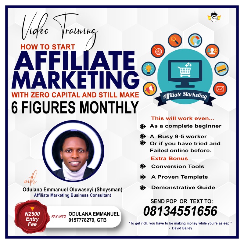 Buy How To Start Affiliate Marketing With Zero Capital by Odulana Emmanuel Oluwaseyi on Selar