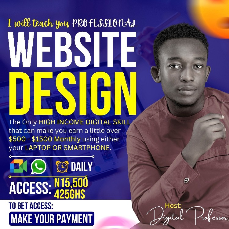 Buy ACCESS TO JOIN MY PRO WEB DESIGN ACADEMY by Sleek Concepts Digital Store on Selar