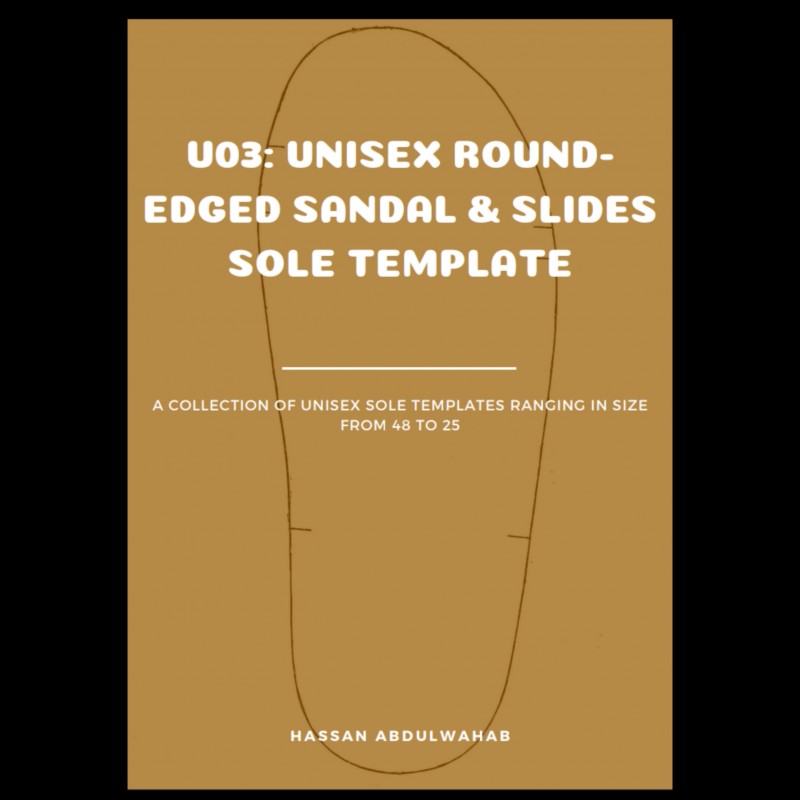Buy U03: Unisex Round-edged Sandal & Slides Sole Template by SlideFit ...