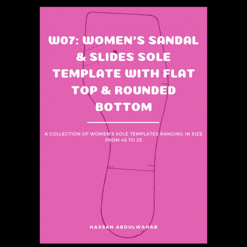 Buy W07: Women's Sandal & Slides Sole Template with Flat Top & Rounded Bottom by SlideFit Shoes ...