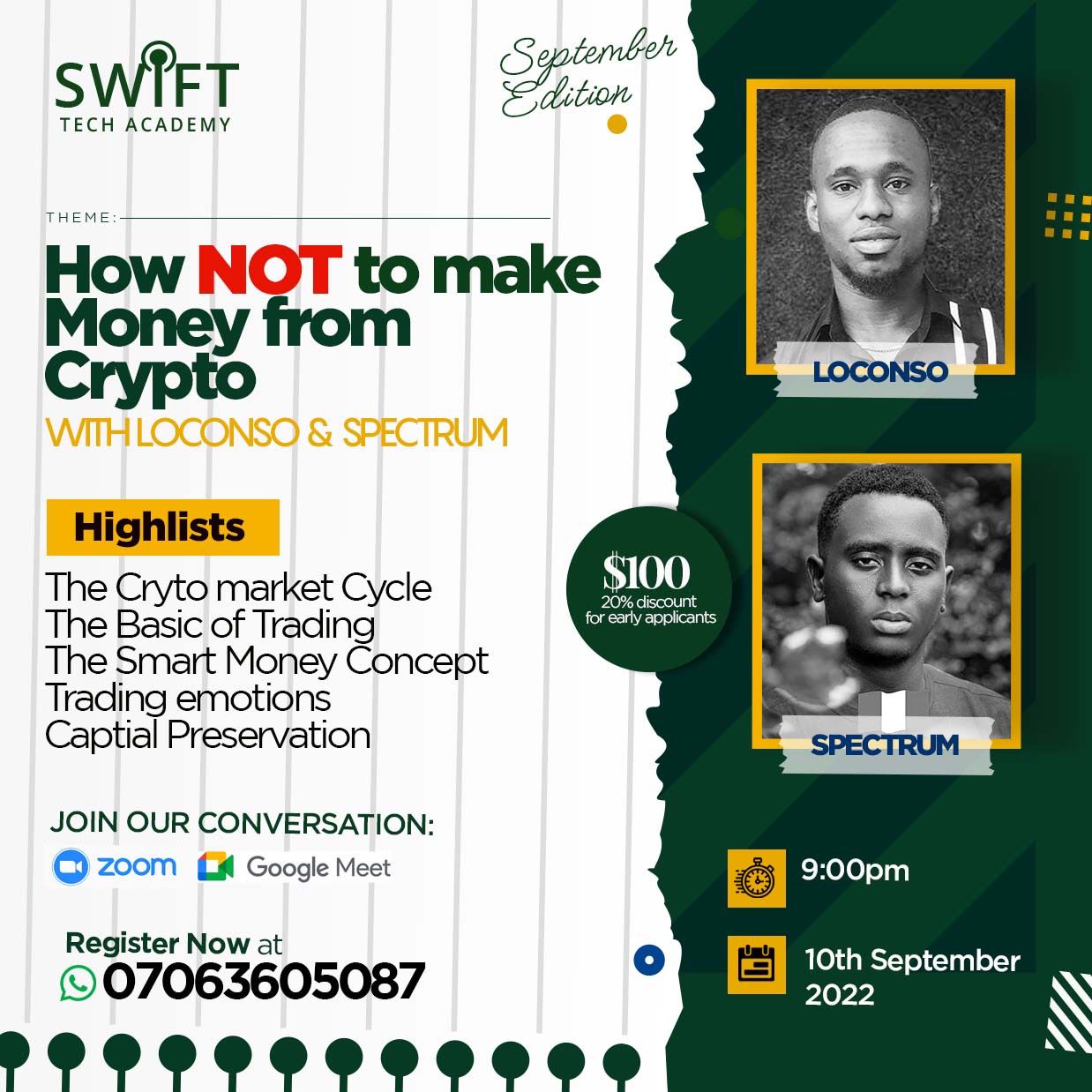Buy HOW NOT TO MAKE MONEY FROM CRYPTO by swift_tech Academy on Selar