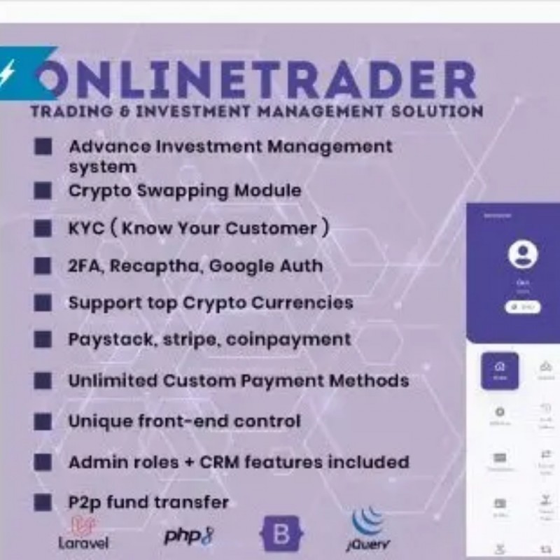 Buy OnlineTrader - Trading and investment management system by Tech world on Selar