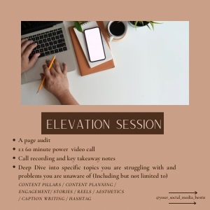 Buy ELEVATION SESSION by your_social_media_bestie on Selar