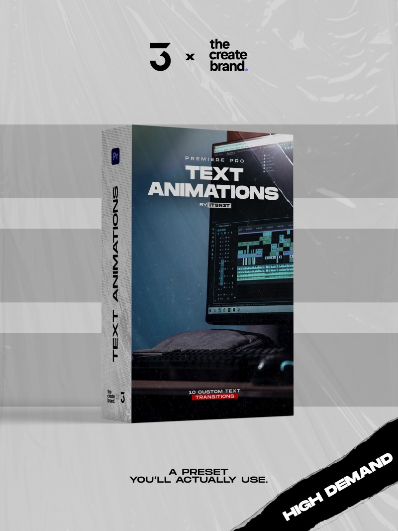Buy 10 Clean Premiere Pro Text Animation Presets By The Create Brand 