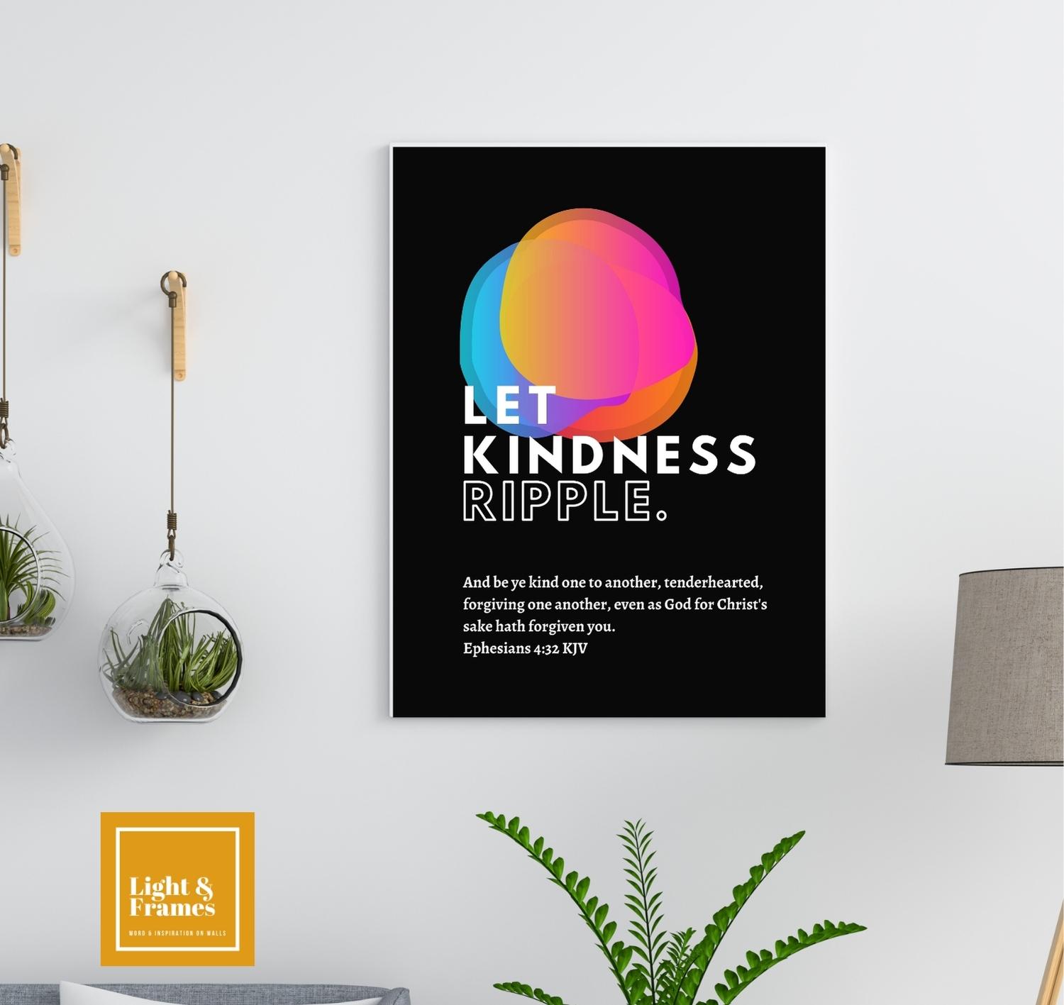 Buy Let Kindness Ripple - Wall Frame by Light and Frames on Selar