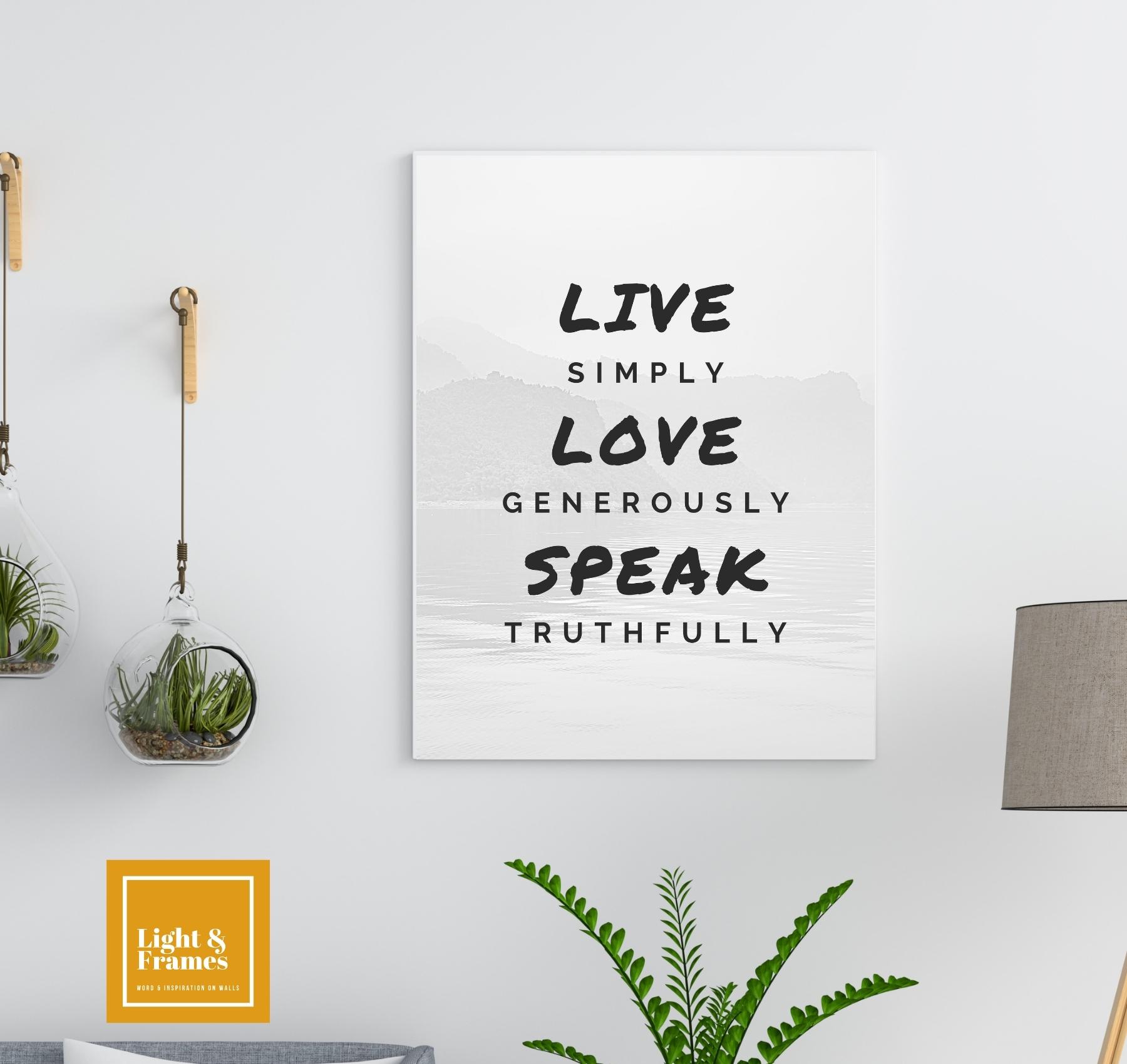 Buy Life Mantra - Wall Frame by Light and Frames on Selar