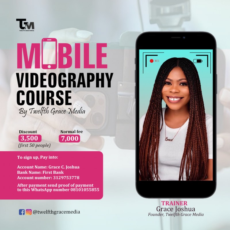 Buy Mobile Videography Course by Twelfth Grace Media on Selar
