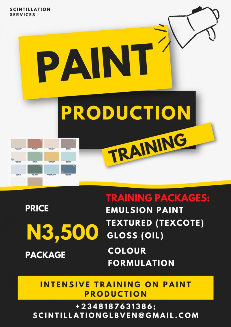 Get Paint Production Training T copy by Okekeibekwe Uzochukwu on Selar
