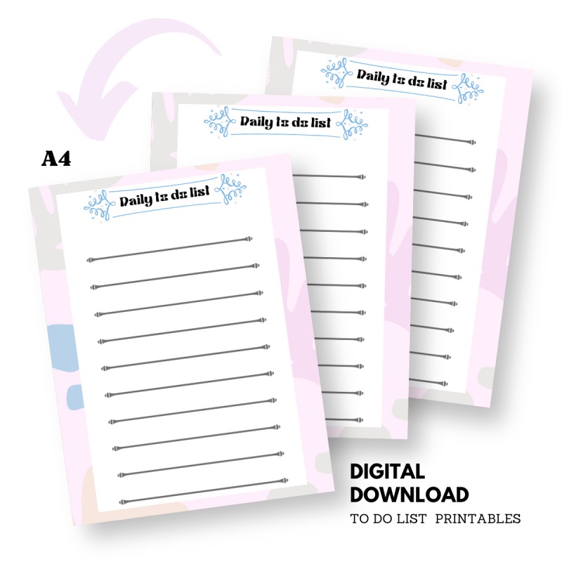 Buy Daily TO DO list printable by joy nnabuko on Selar