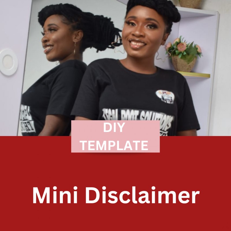 Buy Mini Disclaimer by 10klegal shop on Selar